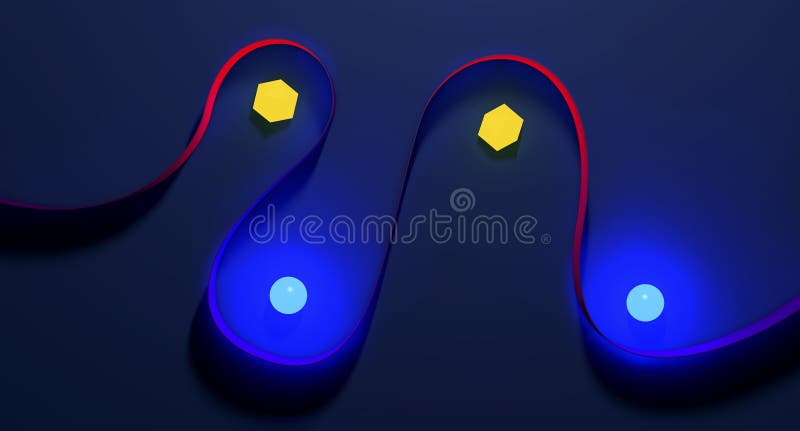 Opposite Different Geometric Shapes Representing Separation Stock ...