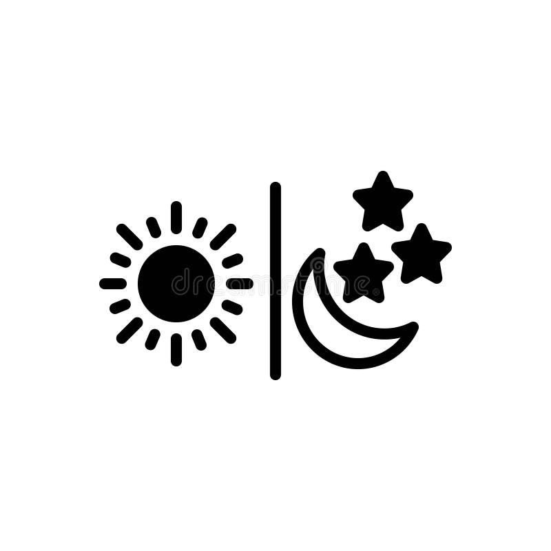 Black Solid Icon for Opposite, Contrary and Nature Stock Illustration ...