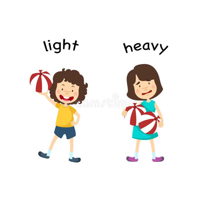 Heavy Light Opposite stock vector. Illustration of layout - 116269935