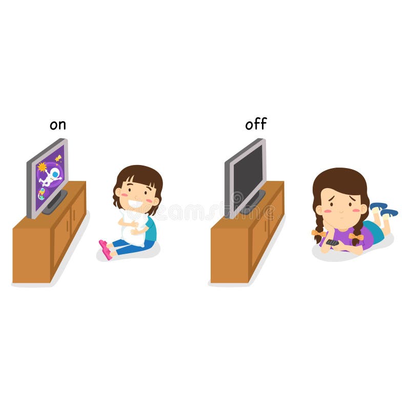 Opposite on and off stock vector. Illustration of graphic - 278145756