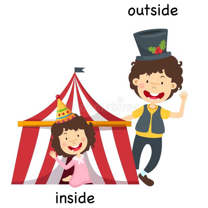 Opposite Outside and Inside Stock Vector - Illustration of design, book ...