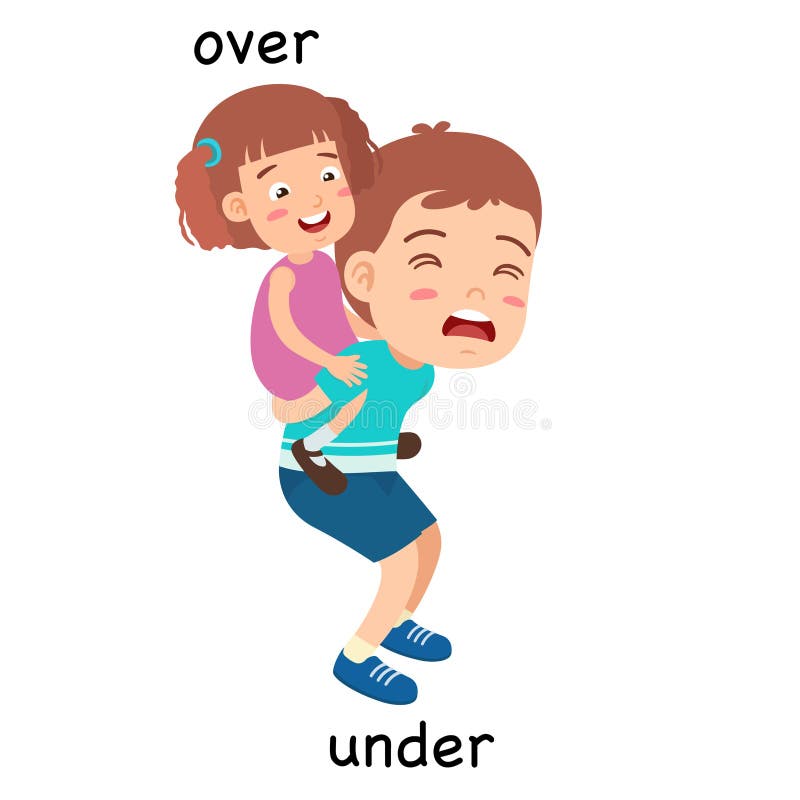 Opposite over and under stock vector. Illustration of expression ...
