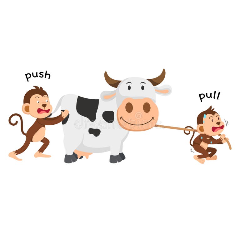 Push Pull Cartoon Stock Illustrations – 642 Push Pull Cartoon Stock ...