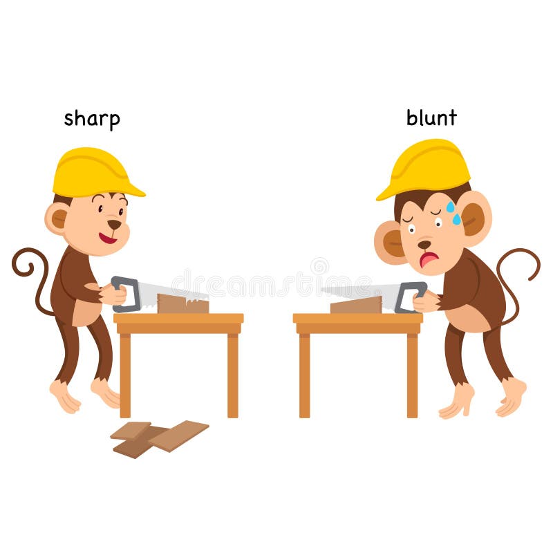 Opposite sharp and blunt stock vector. Illustration of drawing - 116143595 Opposite sharp and blunt stock vector. Illustration of drawing - 116143595