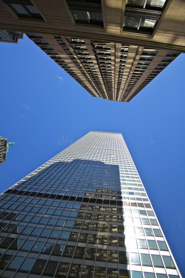 Opposite skyscrapers stock image. Image of concepts, chrome - 21421779