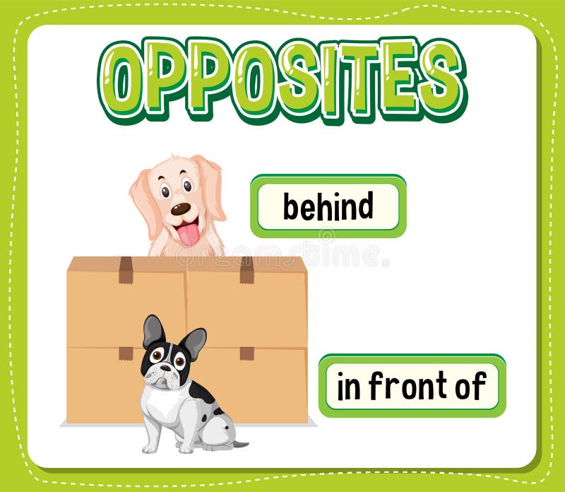 Opposite Words Front Behind Stock Illustrations – 10 Opposite Words ...