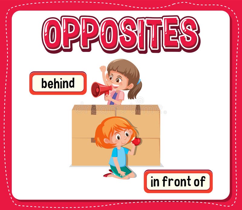 Opposite Words Front Behind Stock Illustrations – 10 Opposite Words ...