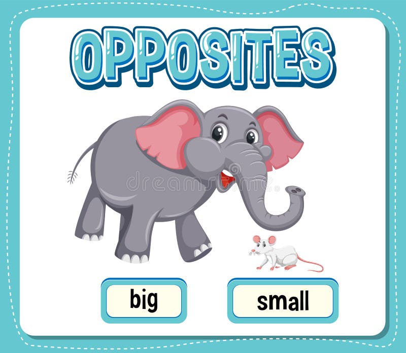Opposite Words Big Small Stock Illustrations – 39 Opposite Words Big ...