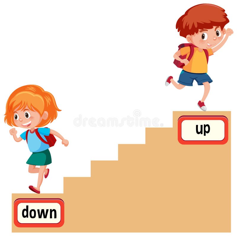 Opposite Up Down Cartoon Stock Illustrations – 64 Opposite Up Down ...