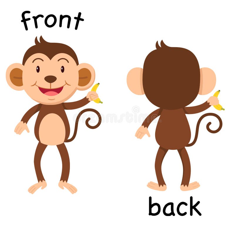 Opposite Words Front Back Stock Illustrations – 7 Opposite Words Front ...