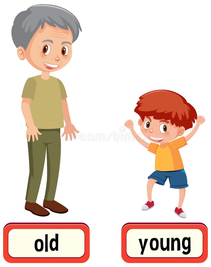 Opposite Words Old Young Stock Illustrations – 16 Opposite Words Old ...