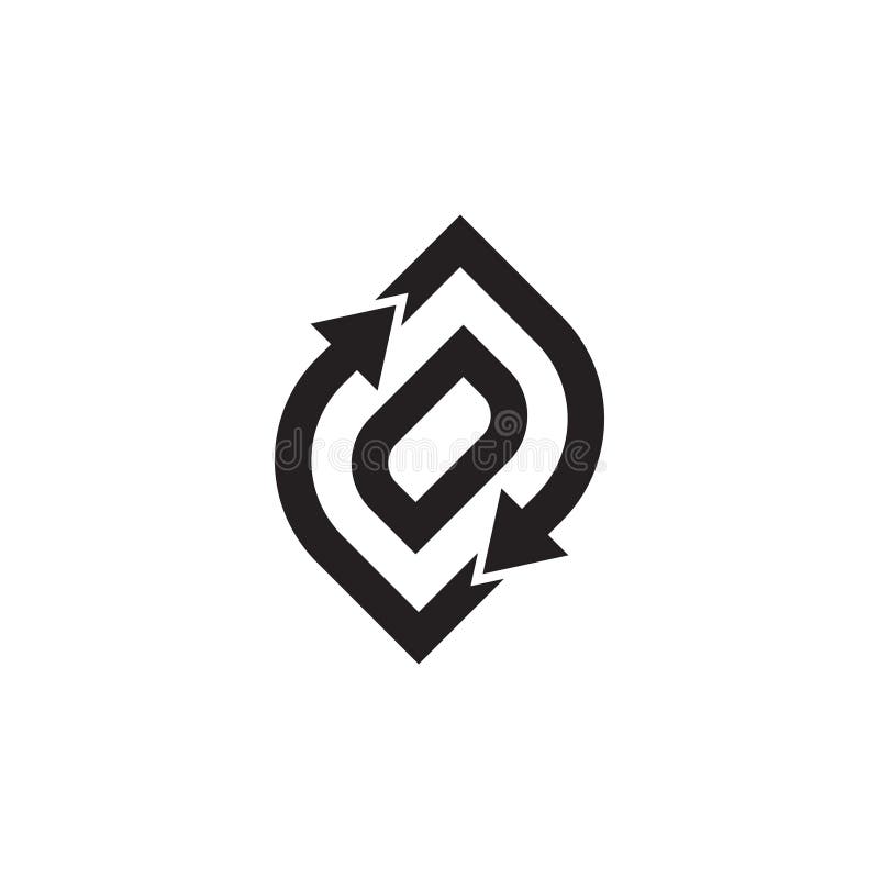 Opposites Exchange Arrows Geometric Design Logo Vector Stock Vector ...