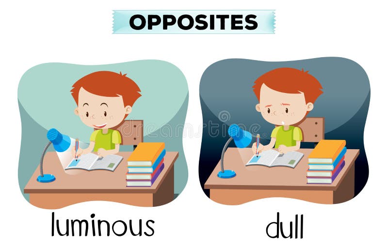On and Under Prepositions Antonyms Word Card Flat Vector Template ...