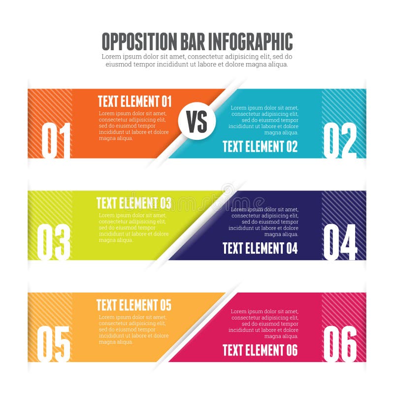 Opposition Bar Infographic stock vector. Illustration of graphic - 57538090