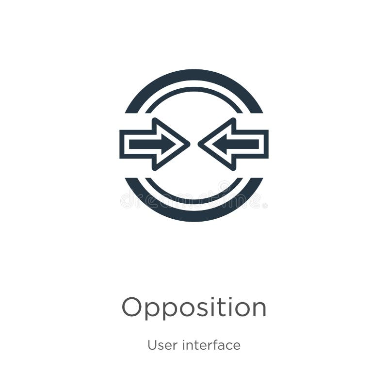 Opposition Icon Vector. Trendy Flat Opposition Icon from User Interface ...