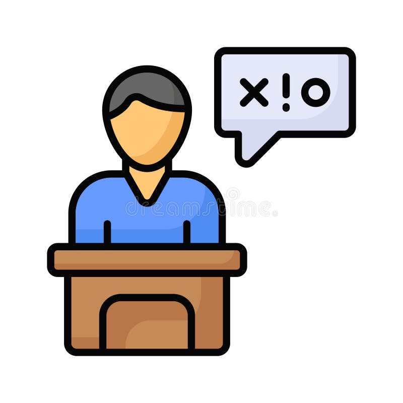 Opposition Speech Vector Design, Unique and Trendy Icon Stock Vector ...