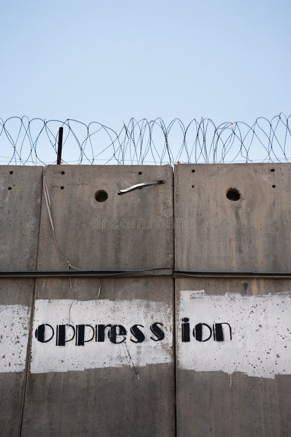 Oppression: the Israeli Separation Wall Stock Photo - Image of military ...
