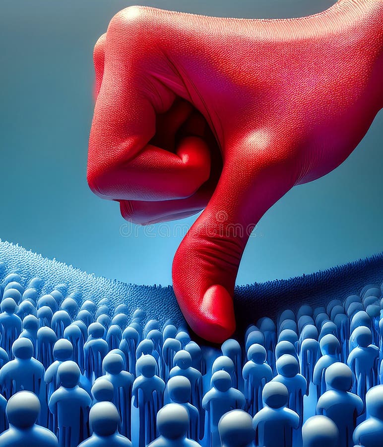 Oppression stock illustration. Illustration of thumb - 366121216