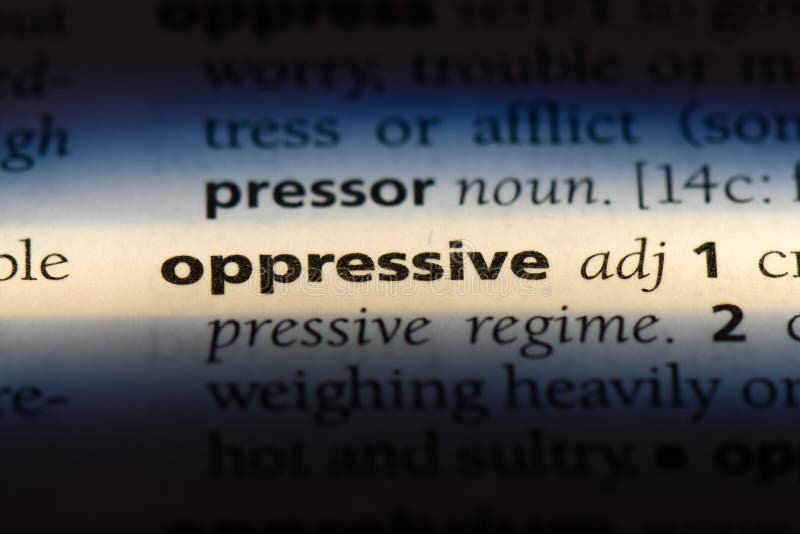 Oppressive stock image. Image of macro, book, word, english - 126547195