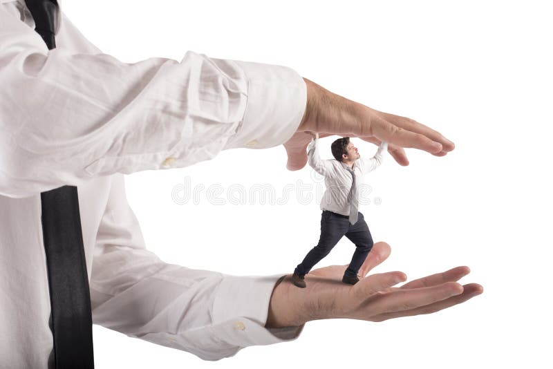 Opreso por el jefe imagen de archivo. Imagen de asustado - 61248679