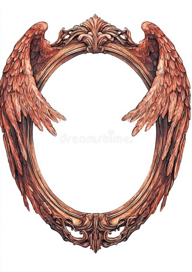 Opt for a Beautiful White Frame Adorned with Detailed Angel Wings for ...