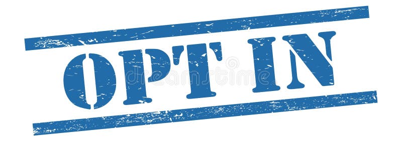 OPT in Text on Blue Grungy Lines Stamp Stock Illustration ...