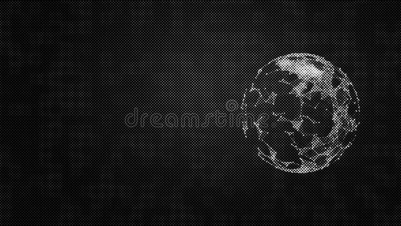 Glitch Planet Earth Animation Rotating Stock Video - Video of earth ...