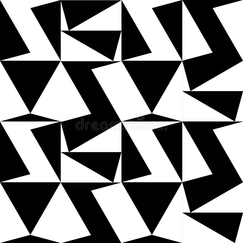 OPTIC ART SEAMLESS VECTOR PATTERN. GEOMETRIC SHAPE TEXTURE. POLYGON ...