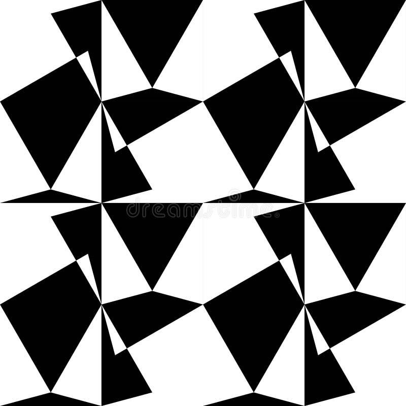 OPTIC ART SEAMLESS VECTOR PATTERN. GEOMETRIC SHAPE TEXTURE. POLYGON ...