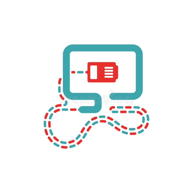 Optic Cable Icon Vector Illustration. Stock Vector - Illustration of ...