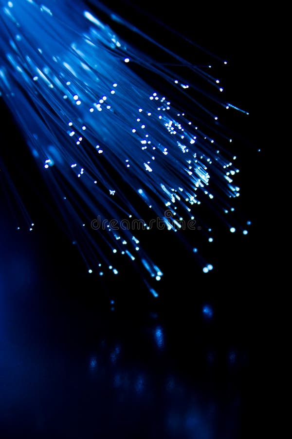 Blue Fiber Optic Cable stock image. Image of future, technology - 985069