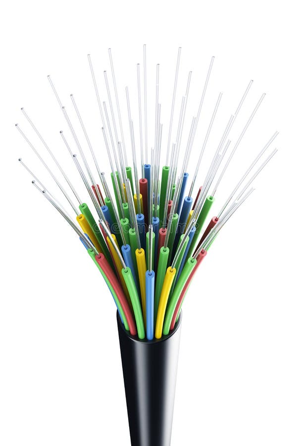 Optic fiber cable stock illustration. Illustration of downloading ...