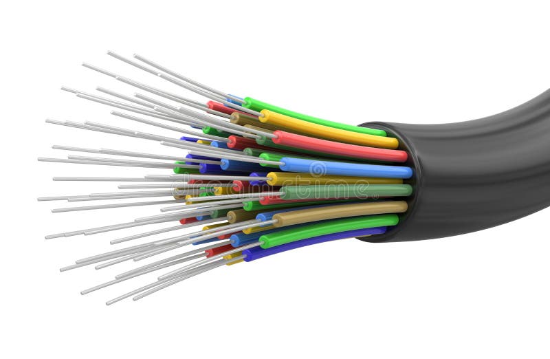 Optic Fiber Cable (clipping Path Included) Stock Illustration ...