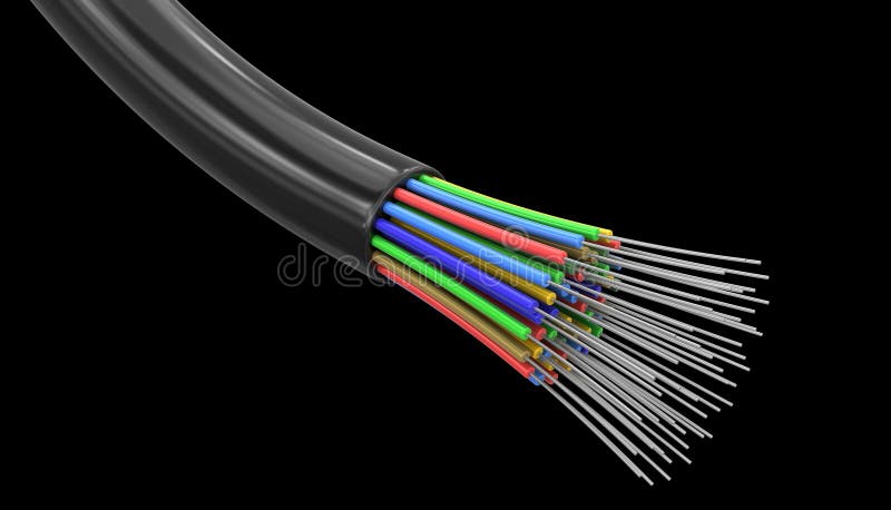 Optic Fiber Cable (clipping Path Included) Stock Illustration ...