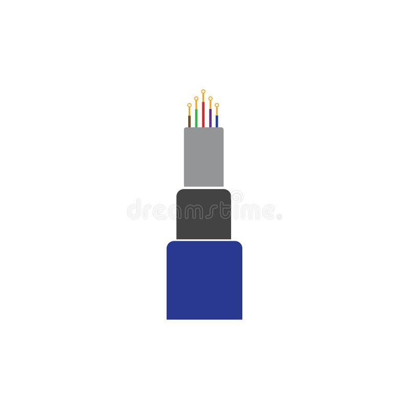 Optic Fiber Cable Vector Icon Illustration Design Template Stock Vector ...