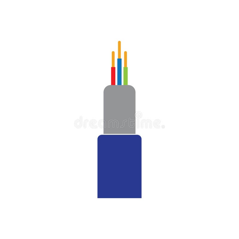 Optic Fiber Cable Vector Icon Illustration Design Template Stock Vector ...