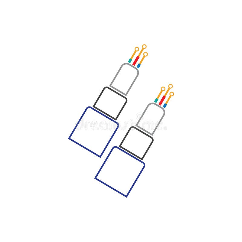 Optic Fiber Cable Vector Icon Illustration Design Template Stock Vector ...