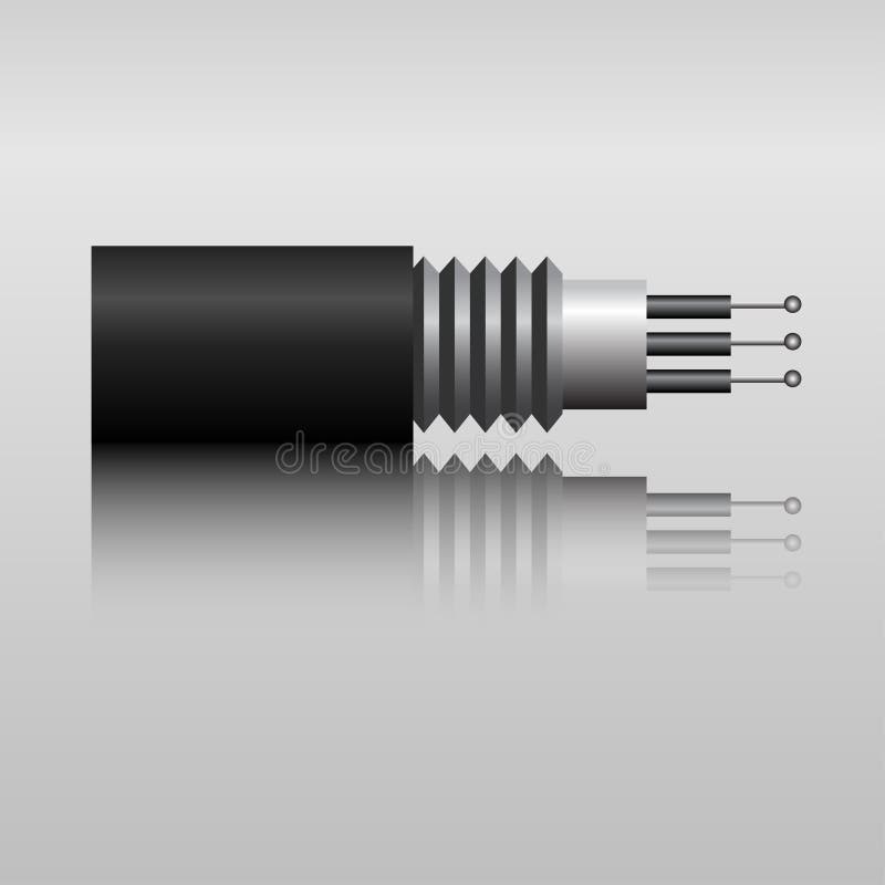 Optic fiber cable stock vector. Illustration of abstract - 52197920
