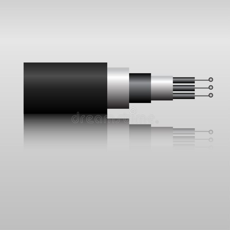 Optic fiber cable stock vector. Illustration of computer - 52220248