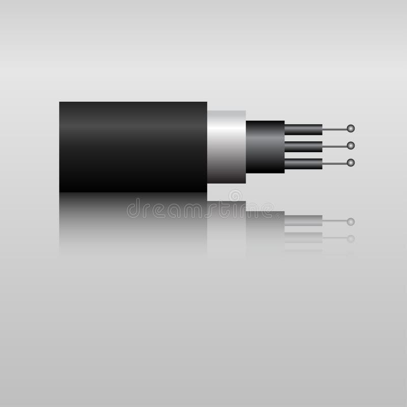 Optic fiber cable stock vector. Illustration of data - 52220249