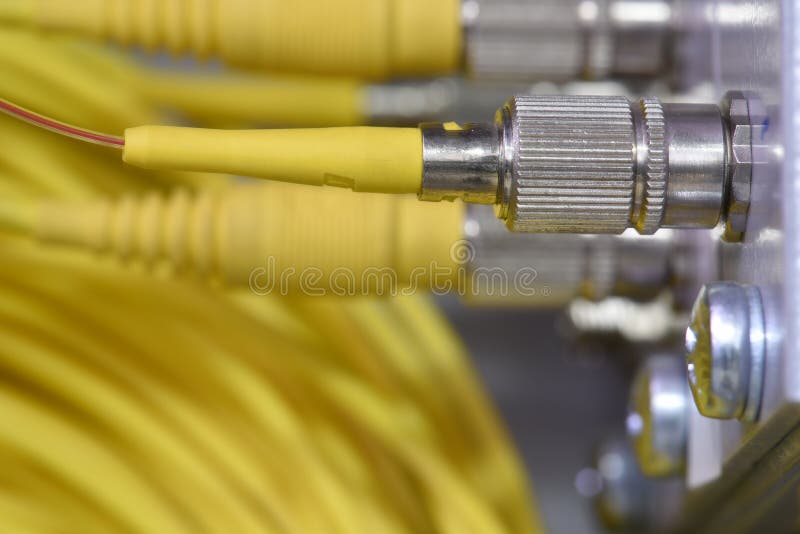Optic Fiber Cable and Splicing the Fibers on Spice Tray Stock Image ...