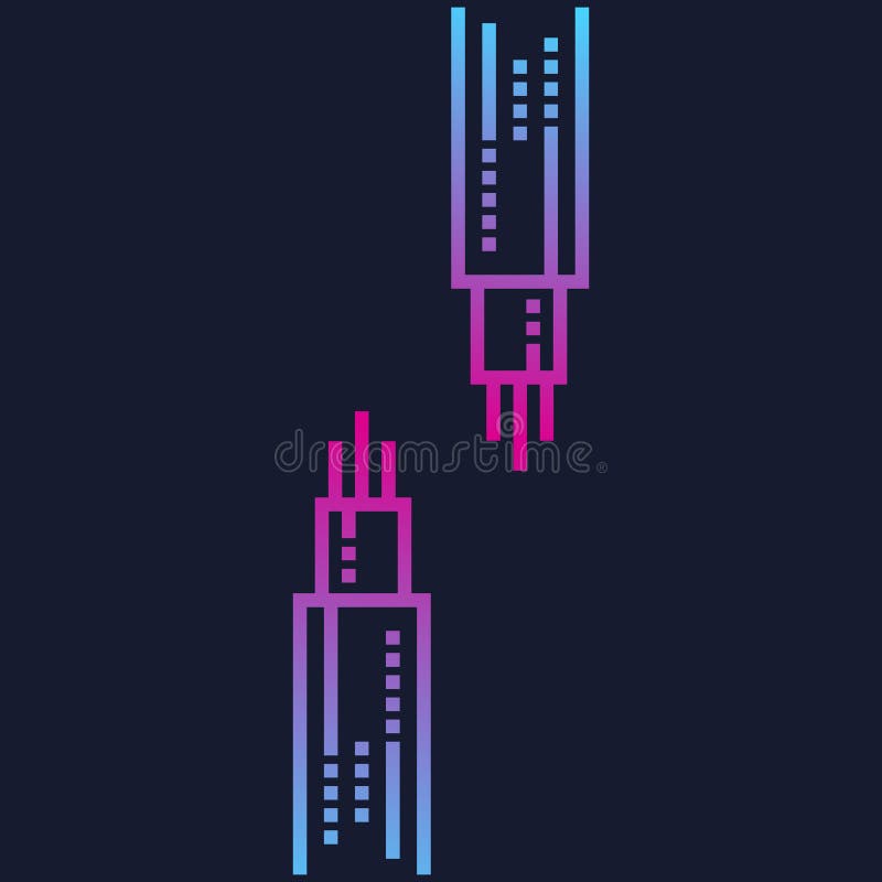 Optic Fiber Cables, Vector Image Stock Vector - Illustration of ...
