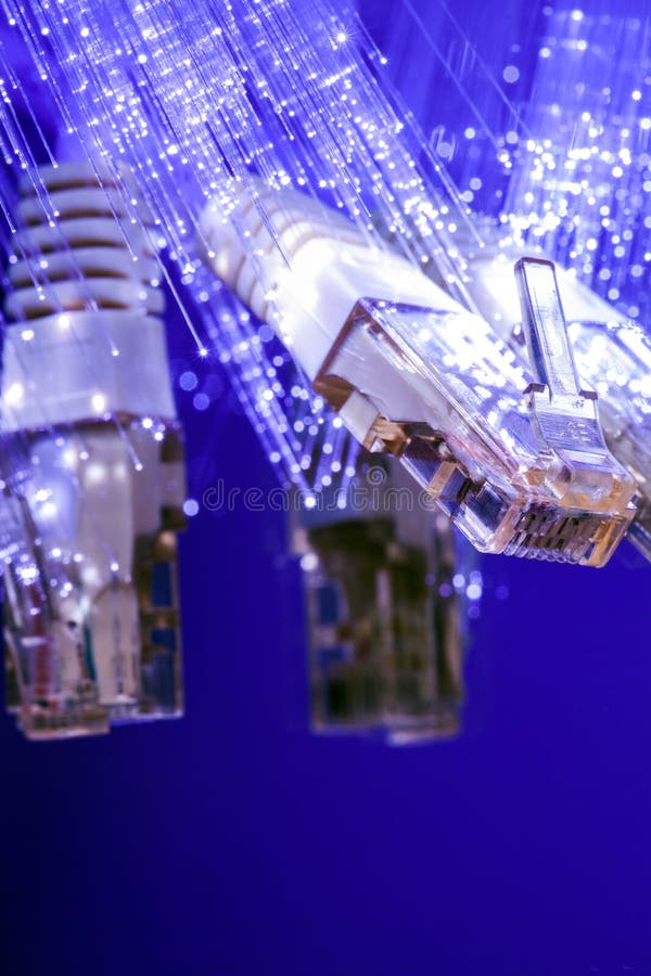 Optic fiber connection stock image. Image of internet - 165225223