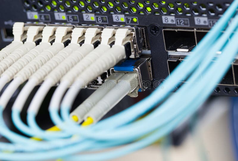 Ethernet switch on a rack stock photo. Image of pair - 20561398