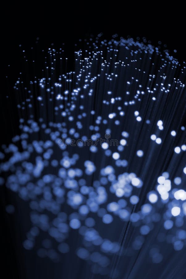 Blue Fiber Optic Lights stock image. Image of internet - 10173619