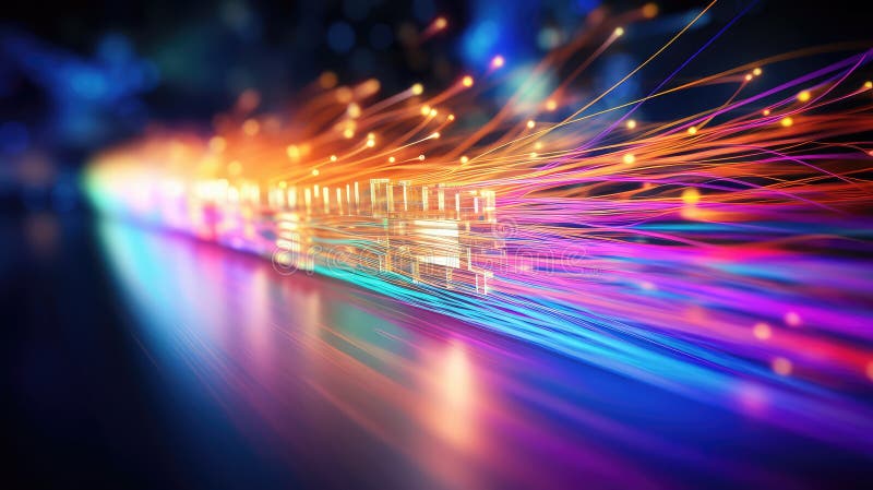 Optic high speed data stock illustration. Illustration of network ...