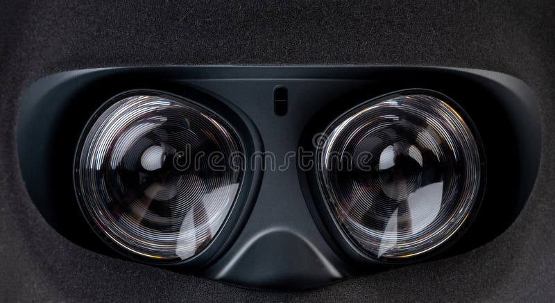 Optic lenses in Vr goggles stock image. Image of experience - 248628411