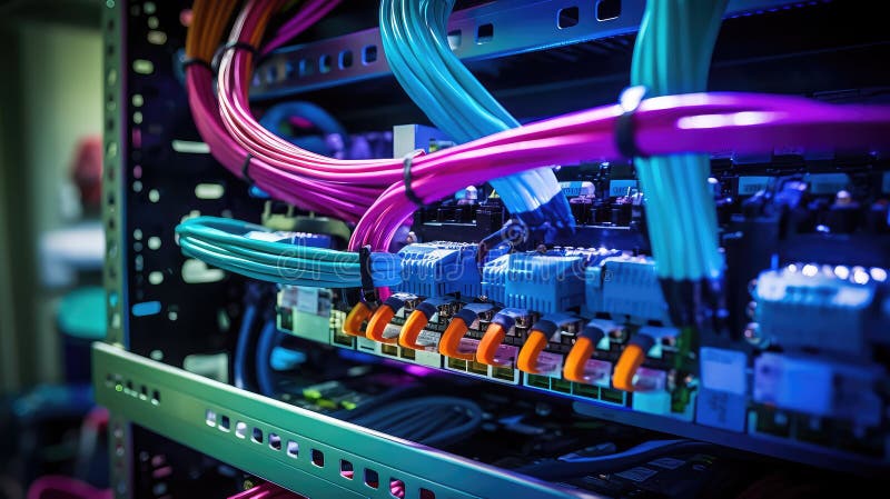 Optic Structured Cabling Network Stock Illustration - Illustration of ...