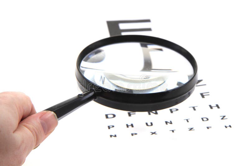 Eye Test Chart and Black Glasses Stock Photo - Image of medicine ...