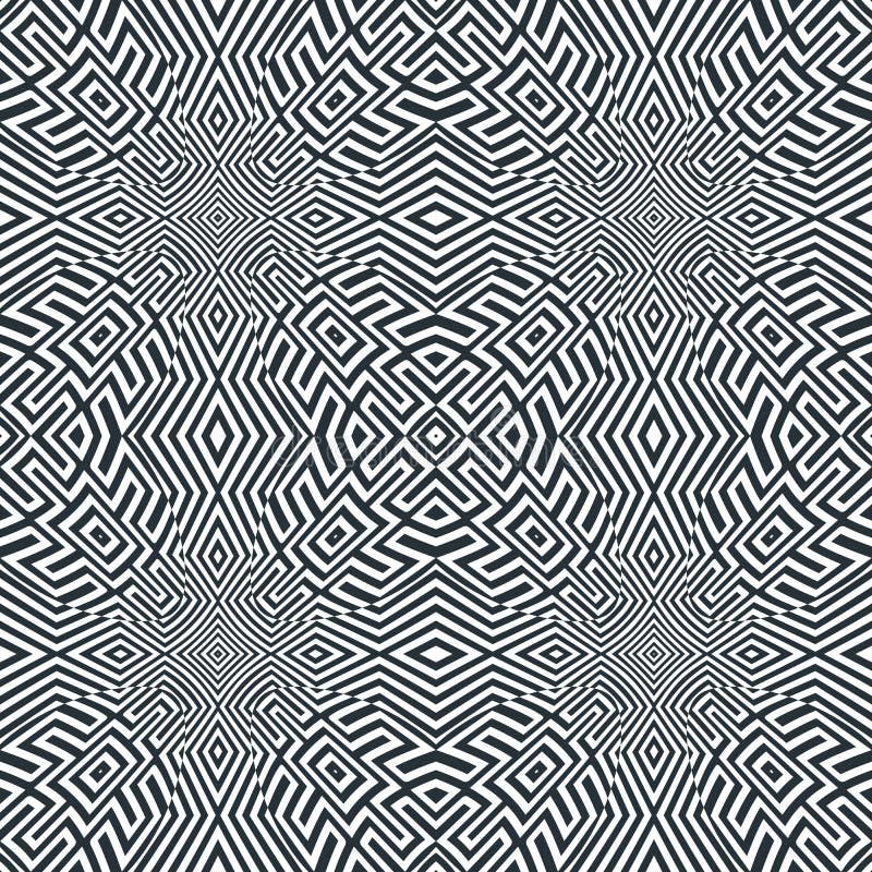 Optical Art Abstract Seamless Pattern Stock Vector - Illustration of ...